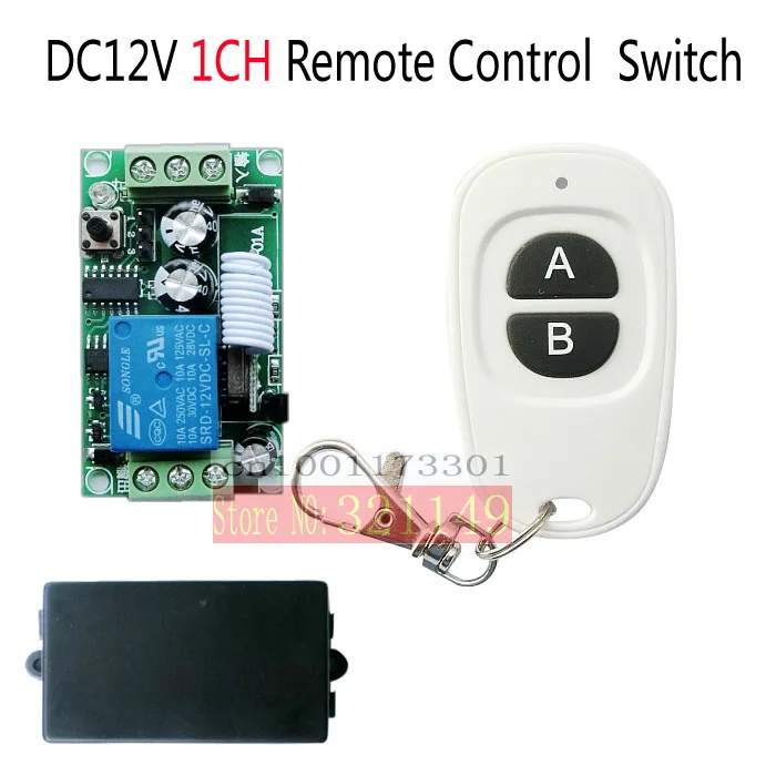 12 v 1ch draadloze RF Afstandsbediening Schakelaar Zender + Ontvanger ...