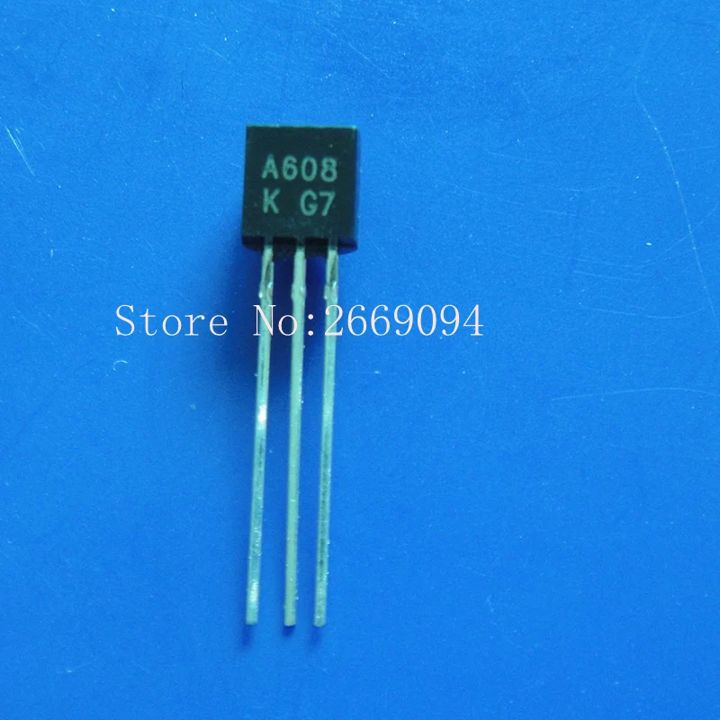 50 Uds A608 2SA608 608 92 PNP bajo transistores de potencia 50V0.15A ...
