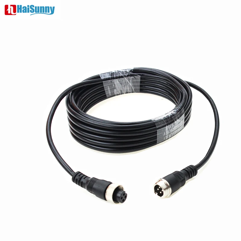 HaiSunny 4 Pin Aviation Extension Video Cable 10M 15M 20M for Truck Bus ...