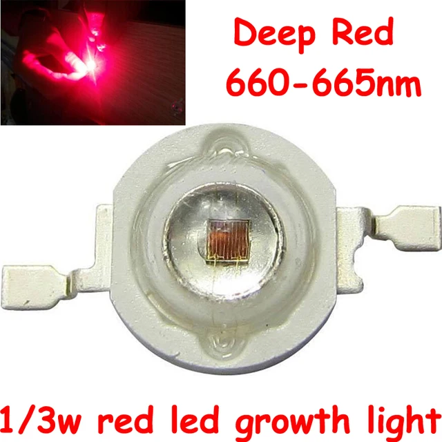 5pcs 660nm 665nm bright than 620nm 1/3W 42mil 2.4V 700mA EPILEDS Deep ...