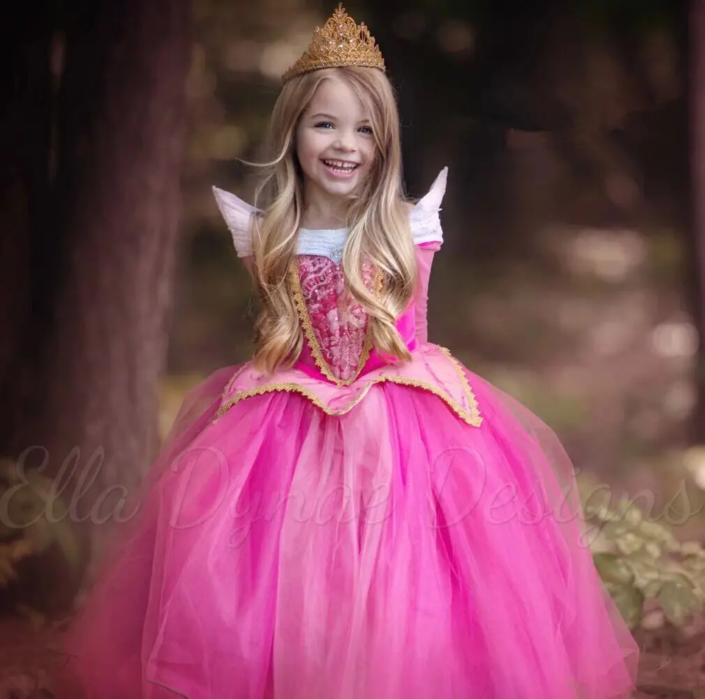 110 150cm Princess Aurora Fashion T Sleeping Beauty Costume Fancy