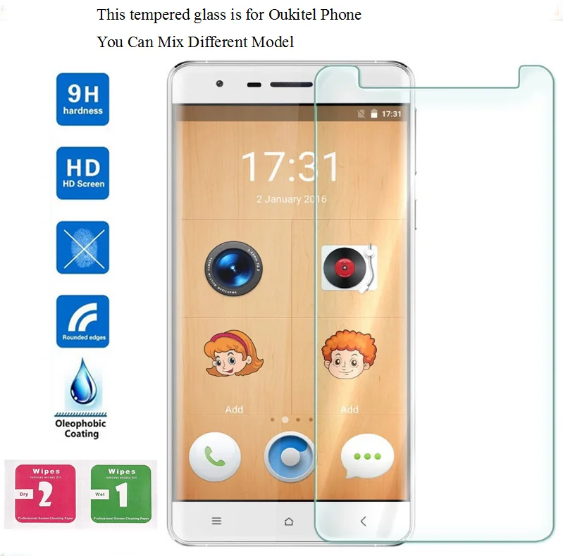 10 PCS Premium Tempered Glass Screen Guard Film For Oukitel C4 C5 C8 ...