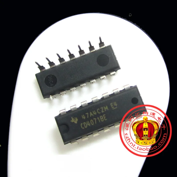 (100PCS) CD4071 CD4071BE buffer / logic chip DIP 14 new original|chip ...