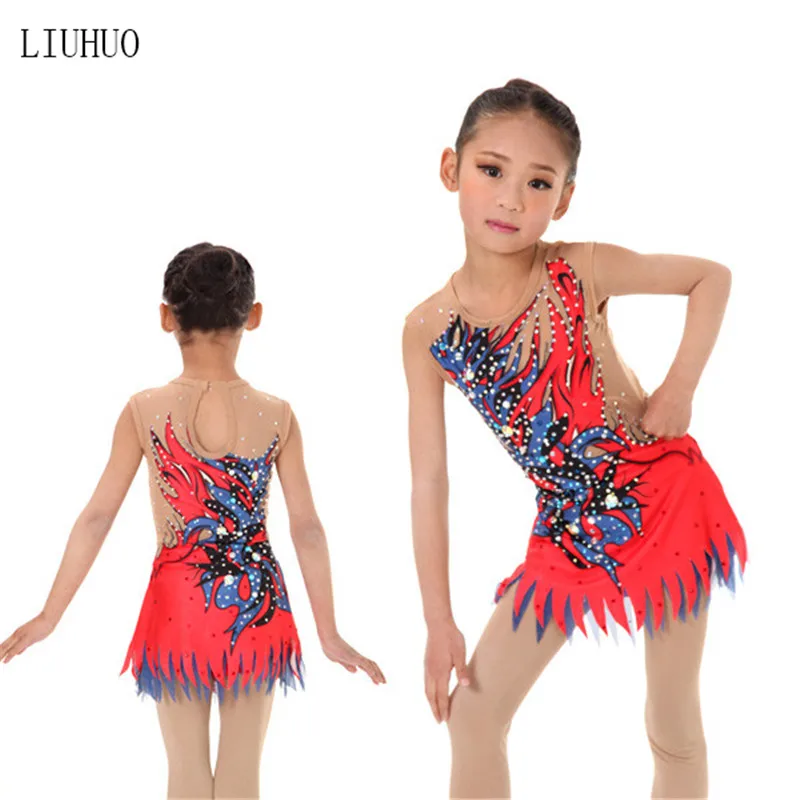 Girl Women Rhythmic Gymnastics Performance Suit Artistic Gymnastics