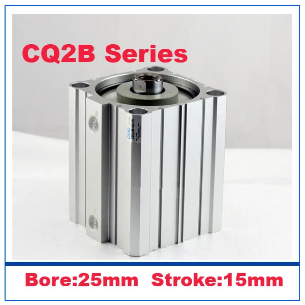 SMC Type CQ2B25 15D bore 25mm stroke 15mm Double Acting single rod Pneumatic Compact Cylinder ...