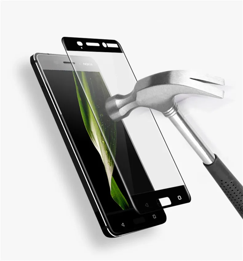 Vothoon 100pcs 3d Curved Full Cover Tempered Glass For Nokia 6 9h