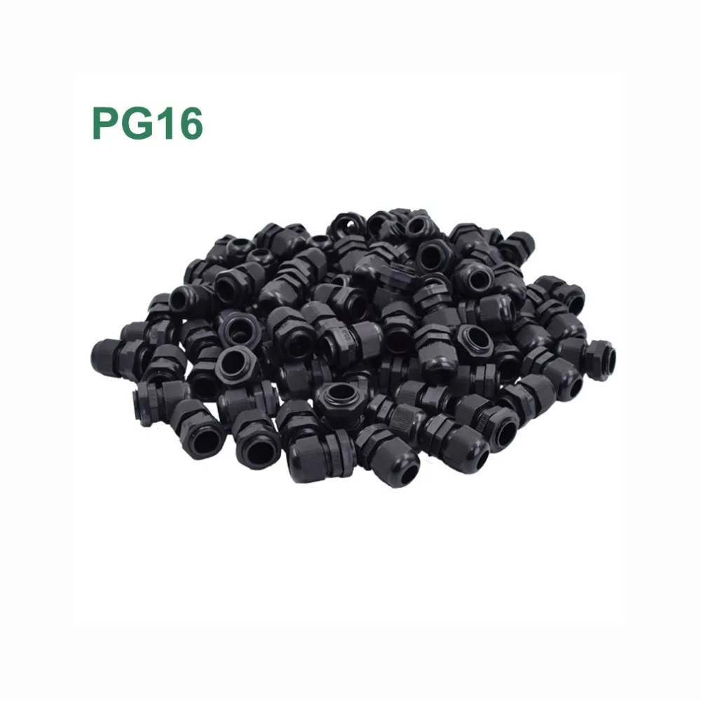 100 unids/lote PG16 conector de glándula de Cable impermeable ajustable M22 glándula de Cable de ...