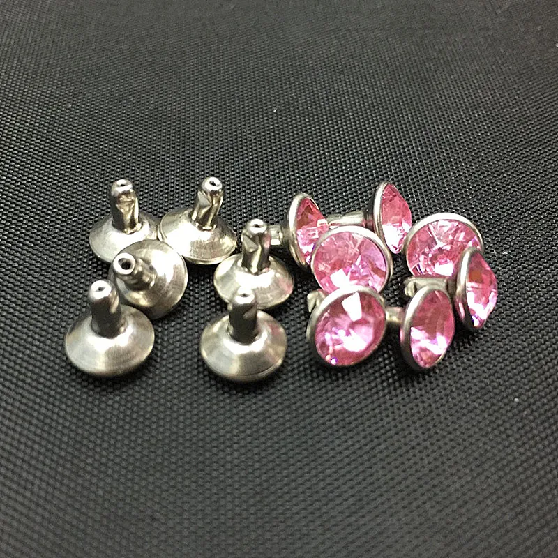 50pcs-lot-8MM-Pink-Rhinestone-Rivets-Jeans-Bags-Shoes-Craft-Decorative ...