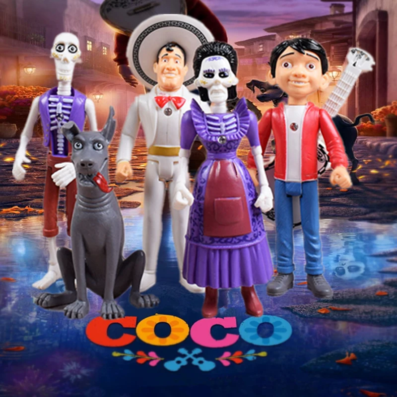 12 16cm 5pcs/set Coco Action Figure Toy PVC Cartoon Pixar Miguel ...