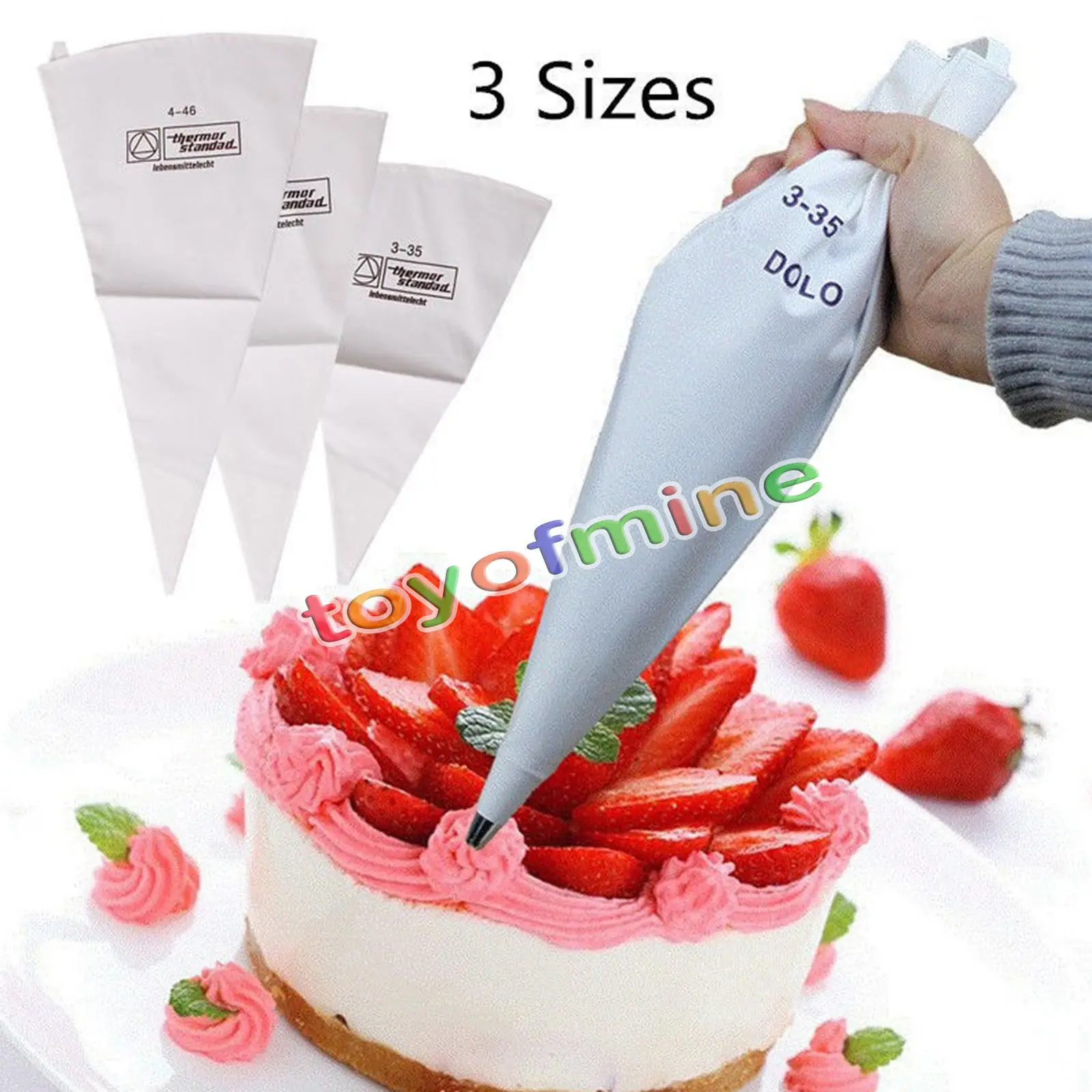 354046cm 100 Cotton Cream Pastry Icing Bag Baking Cooking Cake Tools