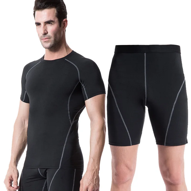 bikicoco Men Sports Fitness suits Tight Training Suits Sweat Set Quick ...