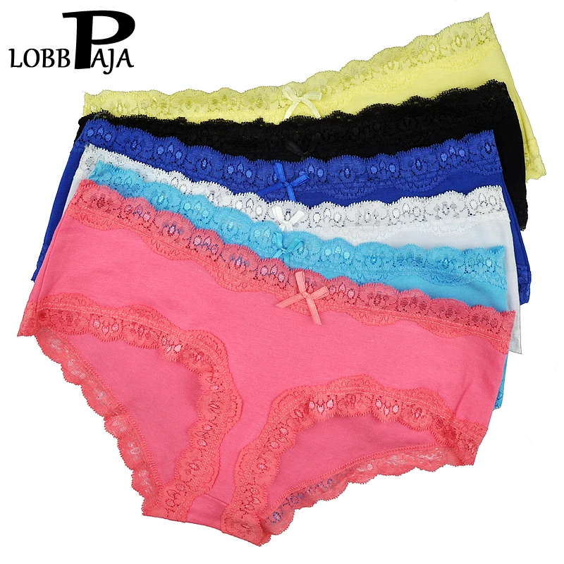 Lobbpaja Brand Lot 12 Pcs Woman Panties Underwear Women Cotton Cute