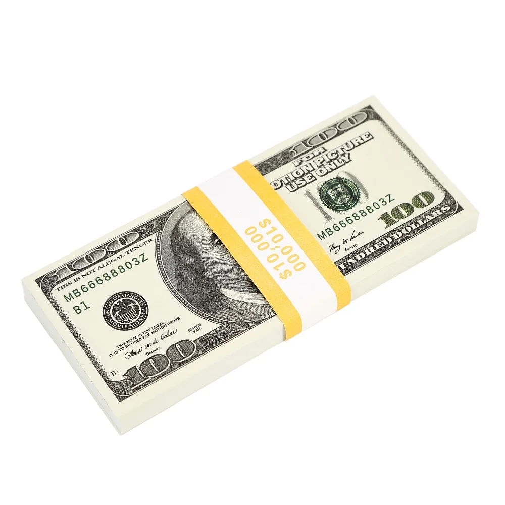 Prop Money that Looks Real,Movie fake Money Full Print 2 Sided $100 ...