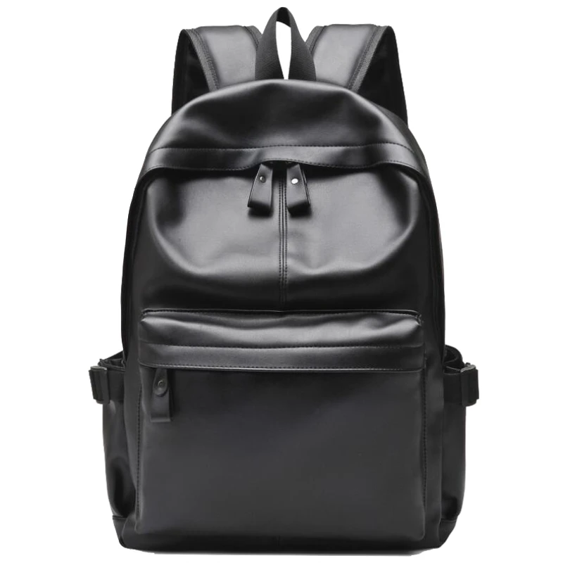 2017 New Minimalism Urban Man Double Shoulder Backpack PU Leather Men ...