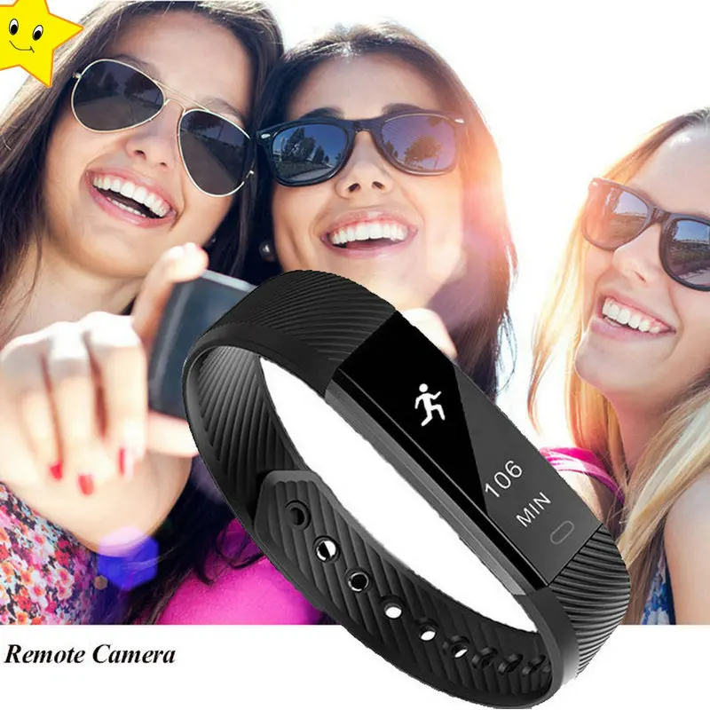 Smart Bracelet Fitness Tracker Step Counter Activity Monitor Band Alarm ...