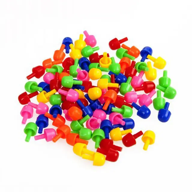 Children Toys Puzzle Peg Board With 96 Mushroom Pegs Model Kits ...