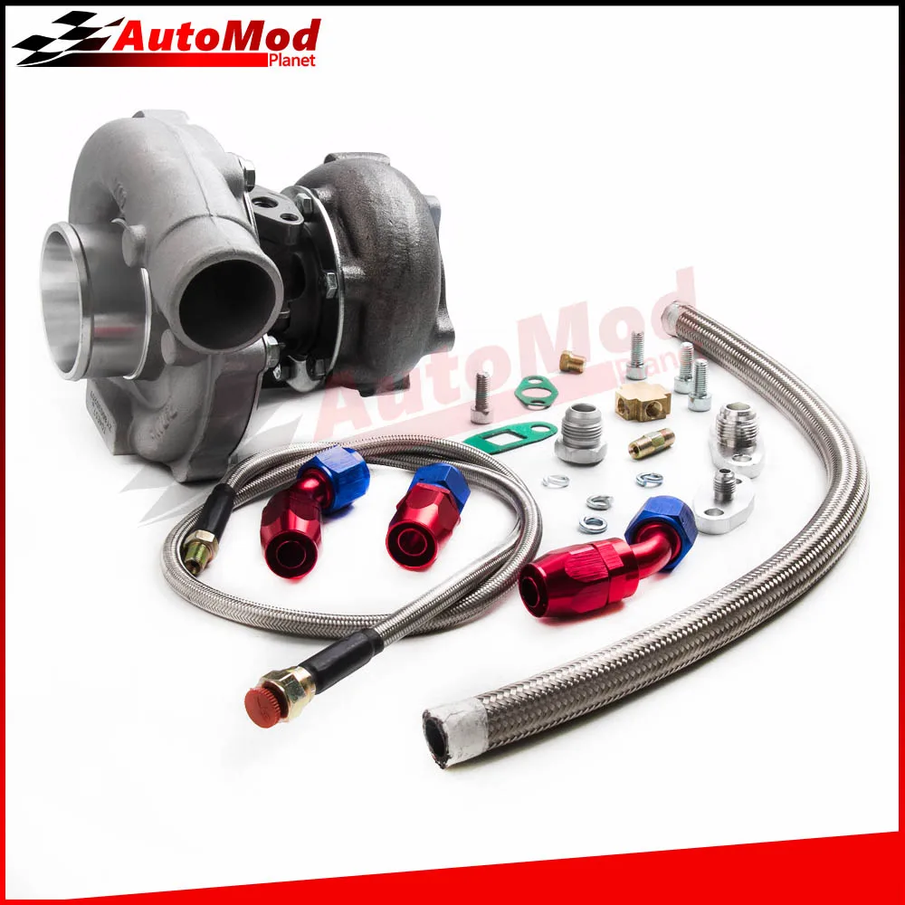 Universal Turbo T3 T4 T04E Turbine.57 A/R oil cold 5 bolt T3 Flange ...