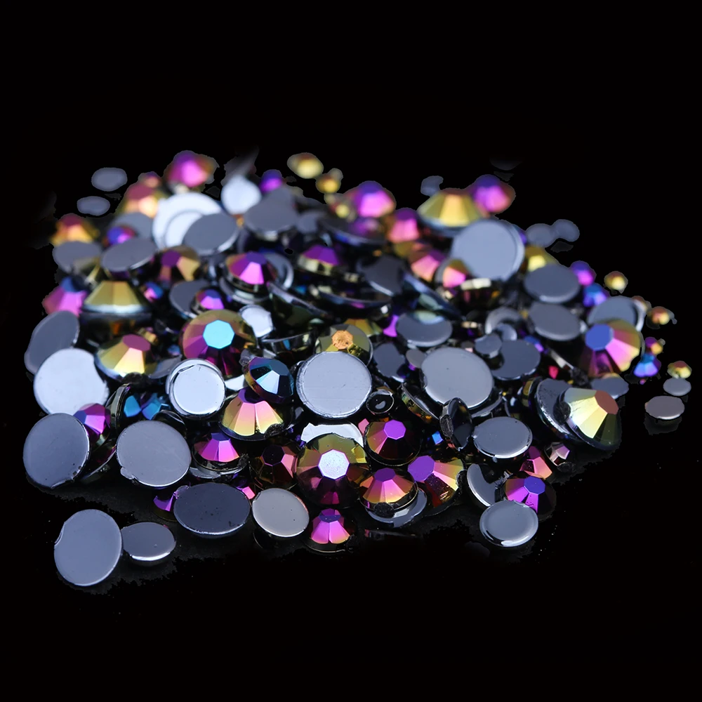 Smart Color Acrylic Rhinestones Black AB Color Shoes Clothing ...