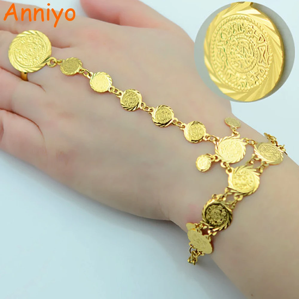 Aliexpress.com : Buy Anniyo Wholesale Coin Bracelet for Women,Arab ...