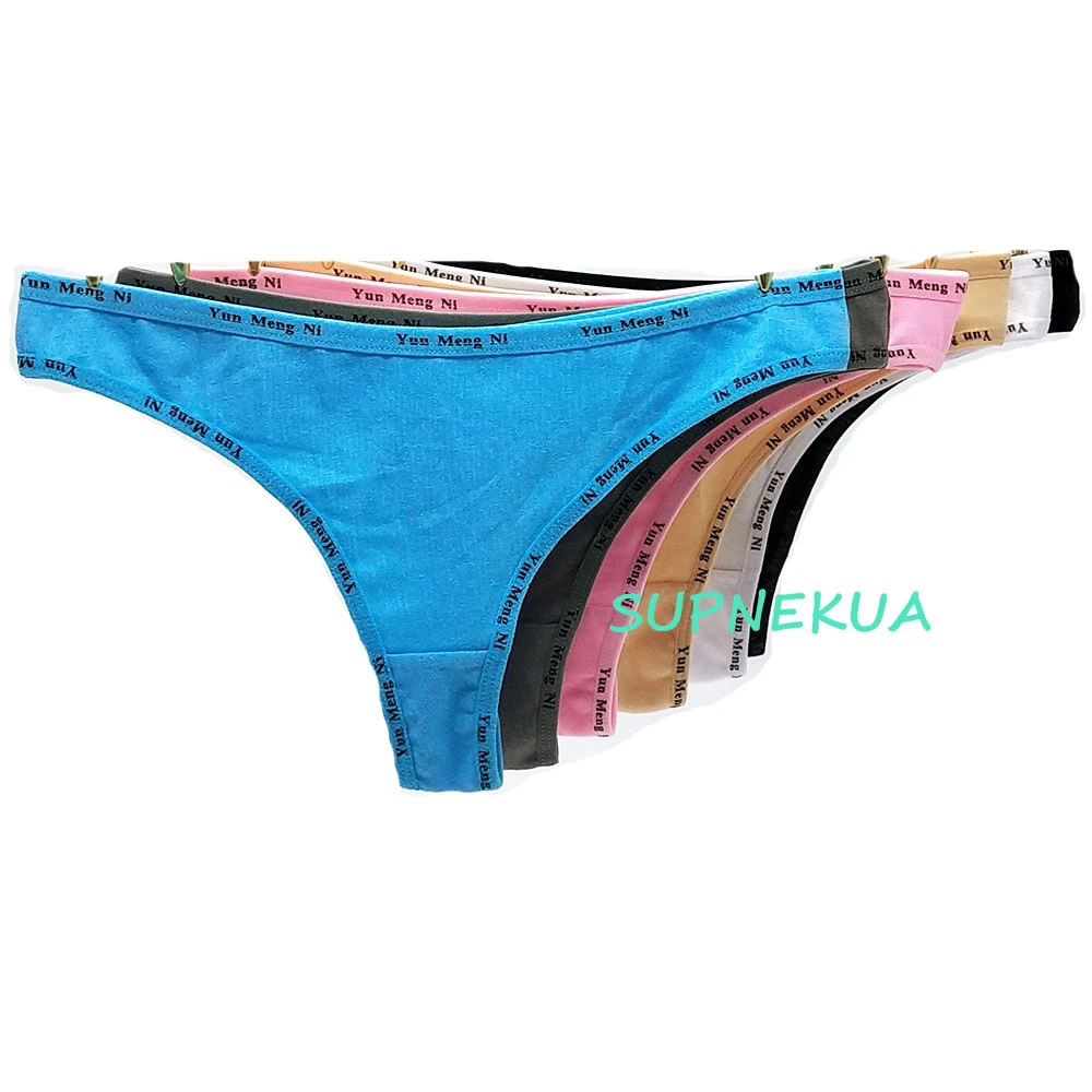 Girl Thongs Cotton Bandage G String Solid Color Teenage Underwear ...