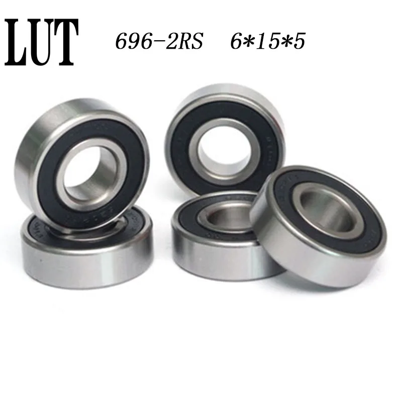 High quality 696RS Bearing ABEC 5 (10PCS) 6*15*5 mm Miniature 696 2RS ...