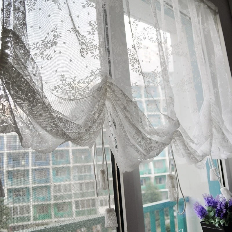 Free Shipping Quality Lace Curtain Drawstring Curtain Roman Blinds ...