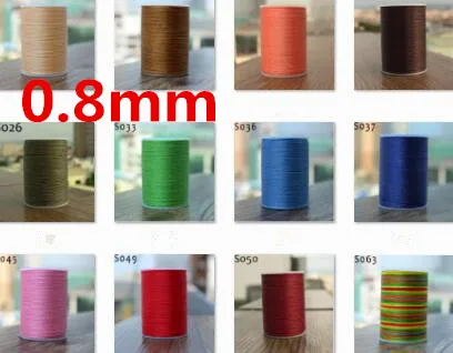 GALACES YL080 78m long 0.8mm wide 24 colors flat waxed thread for ...