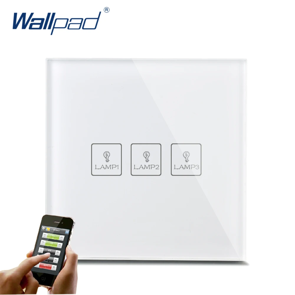 WIFI-Factory-WIFI-Wallpad-Modern-White-Glass-Panel-EU-UK-3-Gang-Phone ...