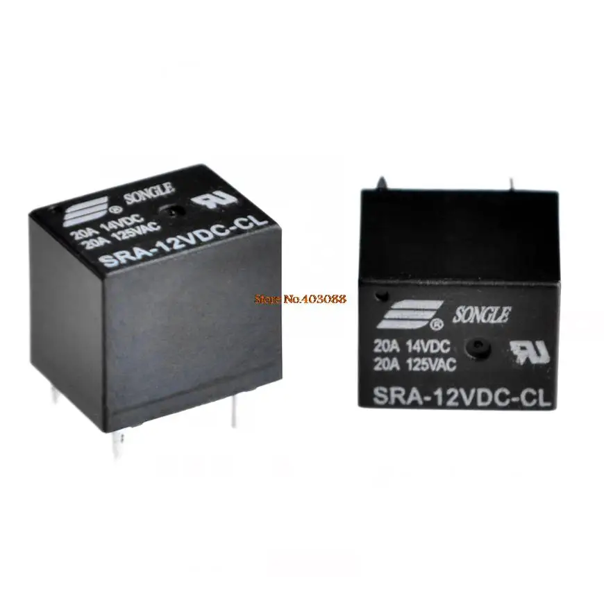 50pcs/lot SRA 12VDC CL 20A 14VDC T74 CMA51 HFKW DC Mini Power Relay In ...