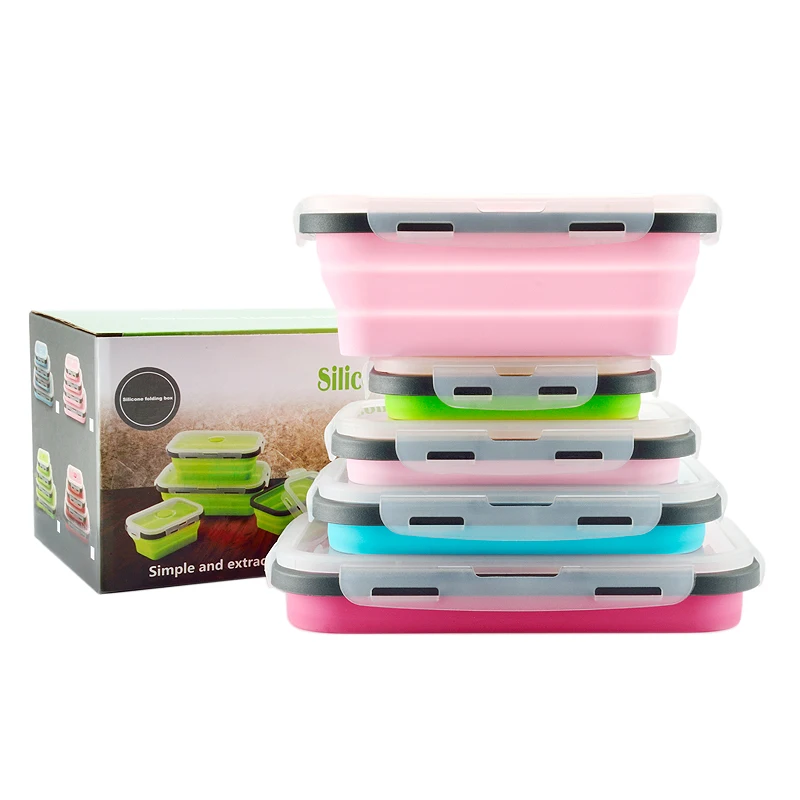 Silicone-Eco-Collapsible-Lunch-Box-Portable-Folding-Food-Storage ...