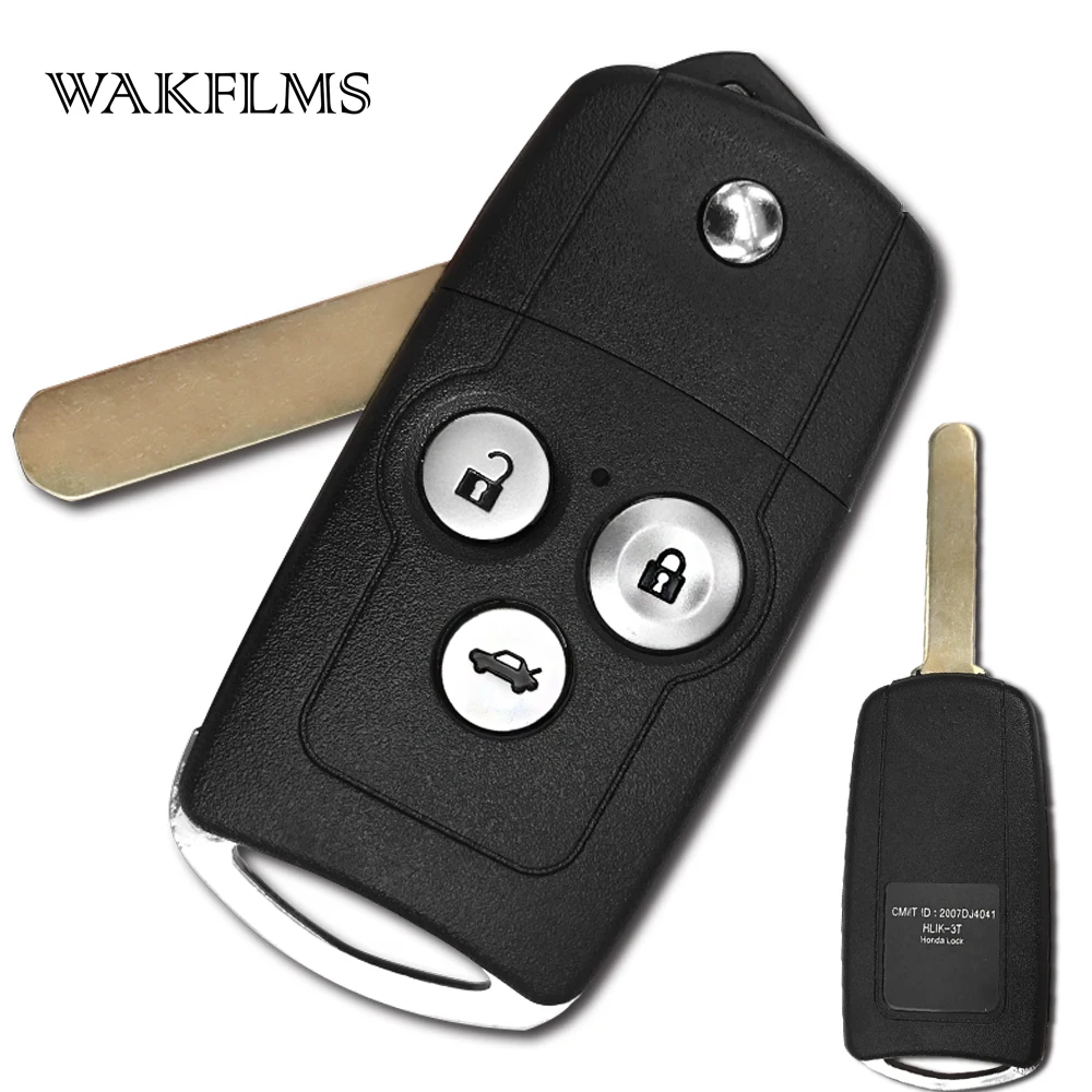 3 Buttons Folding Flip Remote Key With Id46 Chip For Honda Civic 2012 ...
