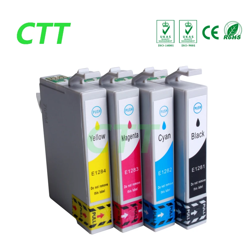1 set compatible ink cartridge for T1281 For EPSON Stylus S22 SX125 130 ...