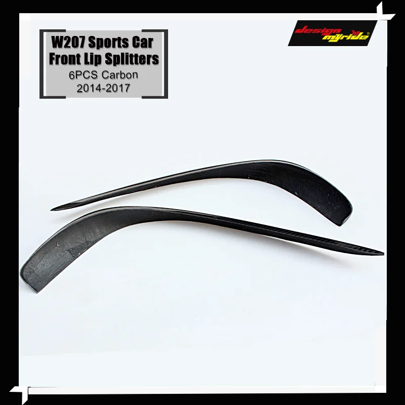 For Benz W207 2-door Front Lip Splitters Wing Spoiler Carbon 6-pcs e200 ...