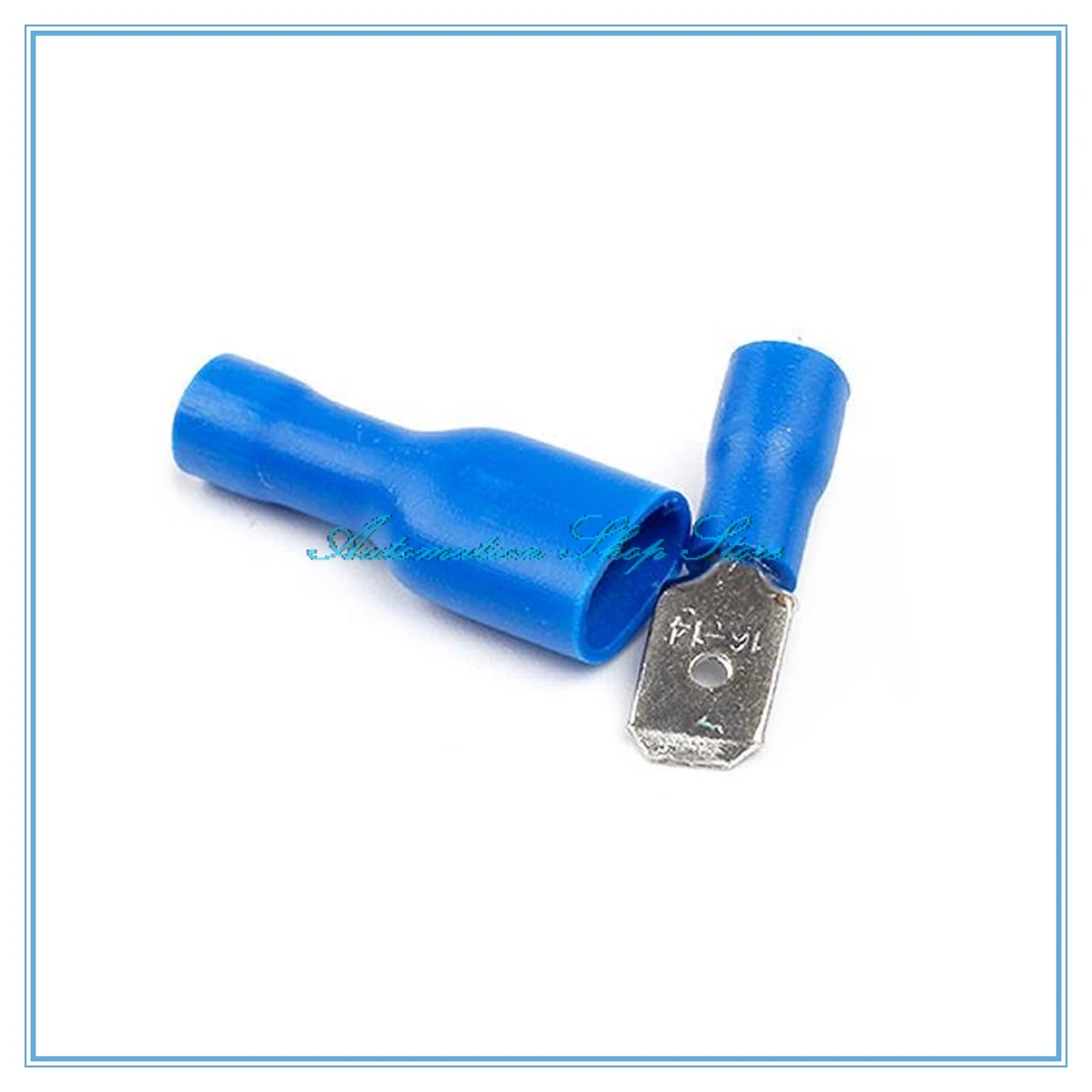 50PCS(25pair) 16 14AWG Insulated Spade Crimp Wire Cable Connector ...