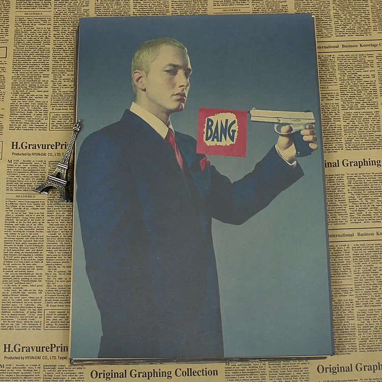 Eminem Eminem rapper Eminem rap rock music retro poster poster paper ...