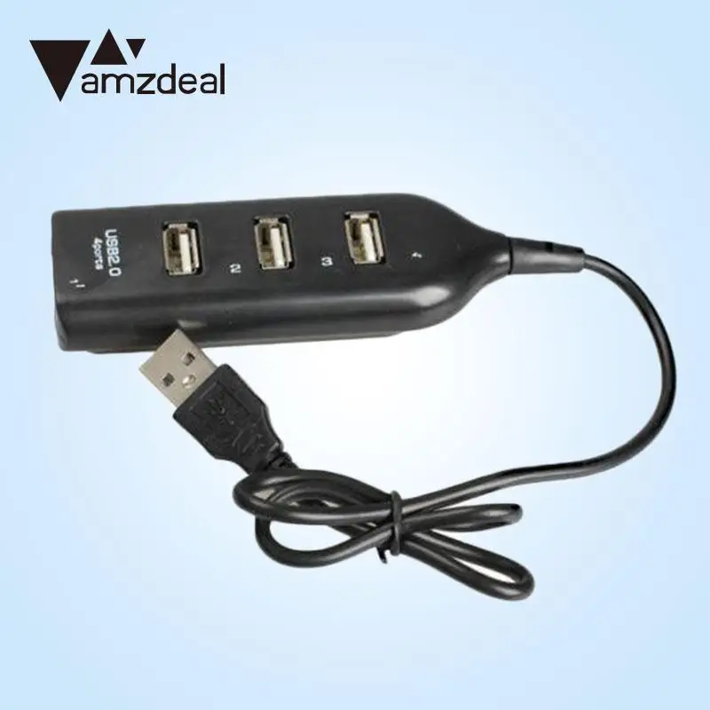 amzdeal 50cm USB 2.0 High Speed 4 Port Splitter Hub Adapter Cable for ...