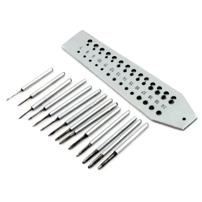 14 Taps Screwplate 0.7mm -2mm Range Mini Tap and Die Screw Plate Set ...