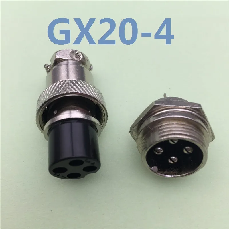 1pcs GX20 4 Pin Male & Female 20mm Wire Panel Connector Aviation Plug L96 GX20 Circular ...