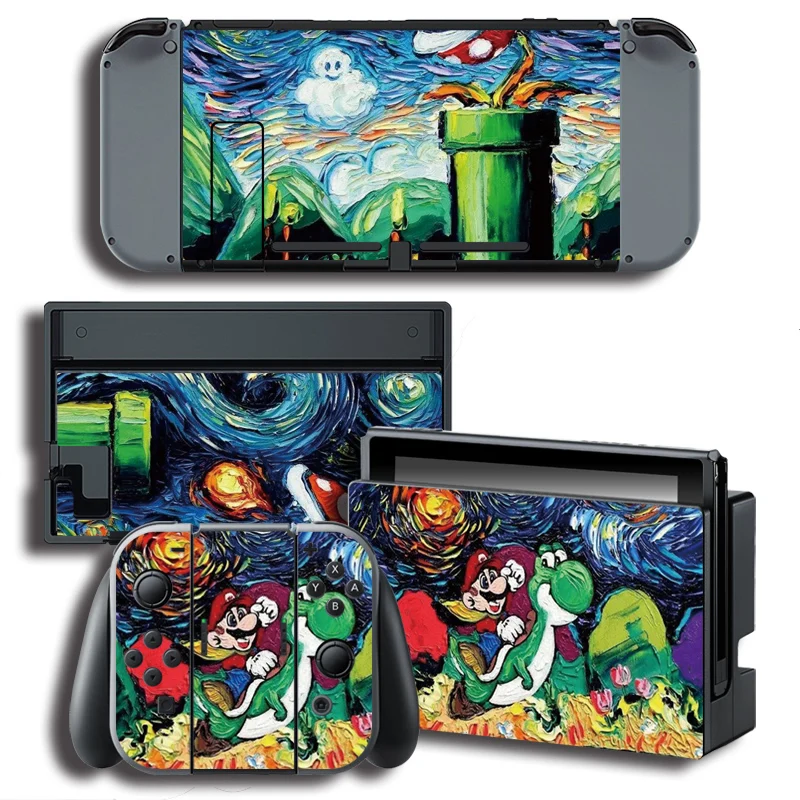 Super Mario Skin Sticker for Nintendo Switch NS Console and Controller ...