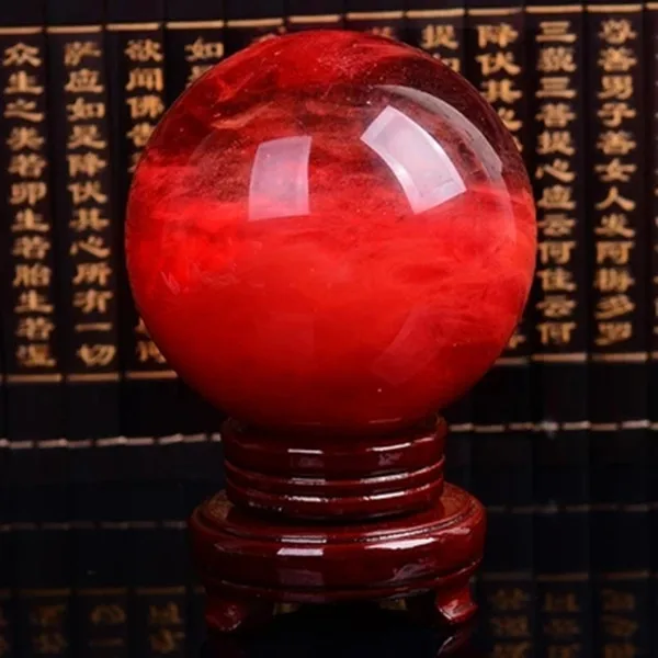 1500-1600g Large Beautiful Red Melting Quartz Crystal Ball To Heal ...