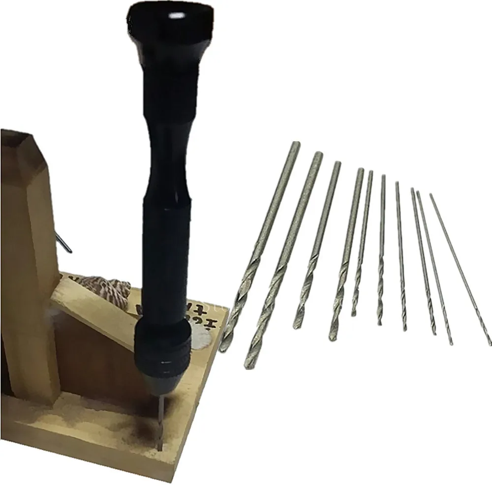 Mini Micro Aluminum Hand Drill With Keyless Chuck 0.3mm 3mm + 10pcs ...