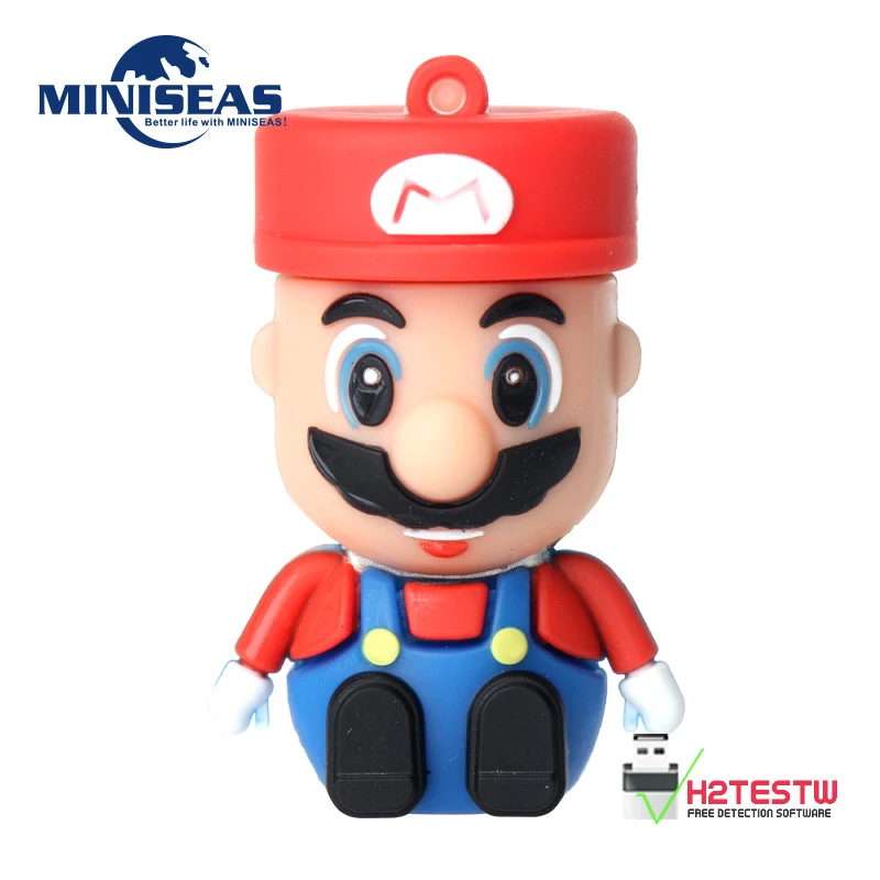 Miniseas Usb Flash Drive Real Capacity New Super Mario 8G/16G/32G/64G ...