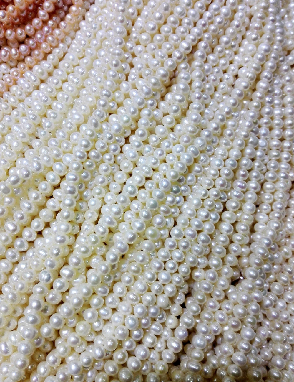 Perla de agua dulce Natural, 6 7MM, Perla real blanca brillante ...