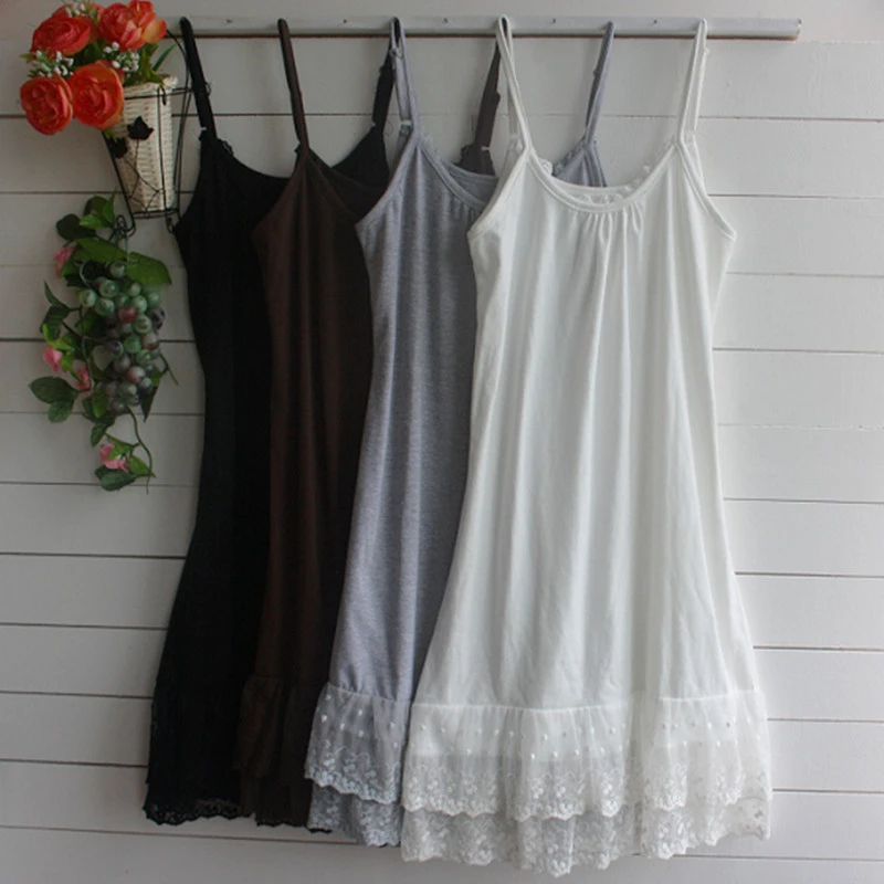 Summer Solid Lace Basic Dress For Women Sexy Spaghetti Strap Mini ...