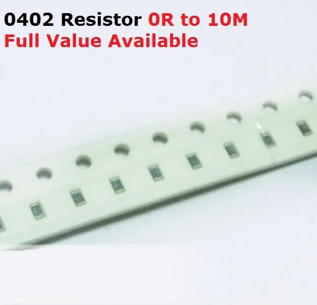 Resistência 500/0402/5%/6.2/6.8/7.5/ohm resistores 6r2 6r8 7r5 8r2 9r1 ...