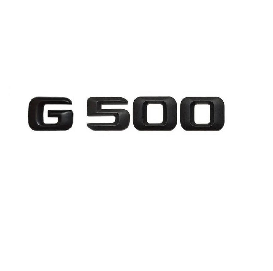 Matt Black " G 500 " Car Trunk Rear Letters Words Number Badge Emblem ...