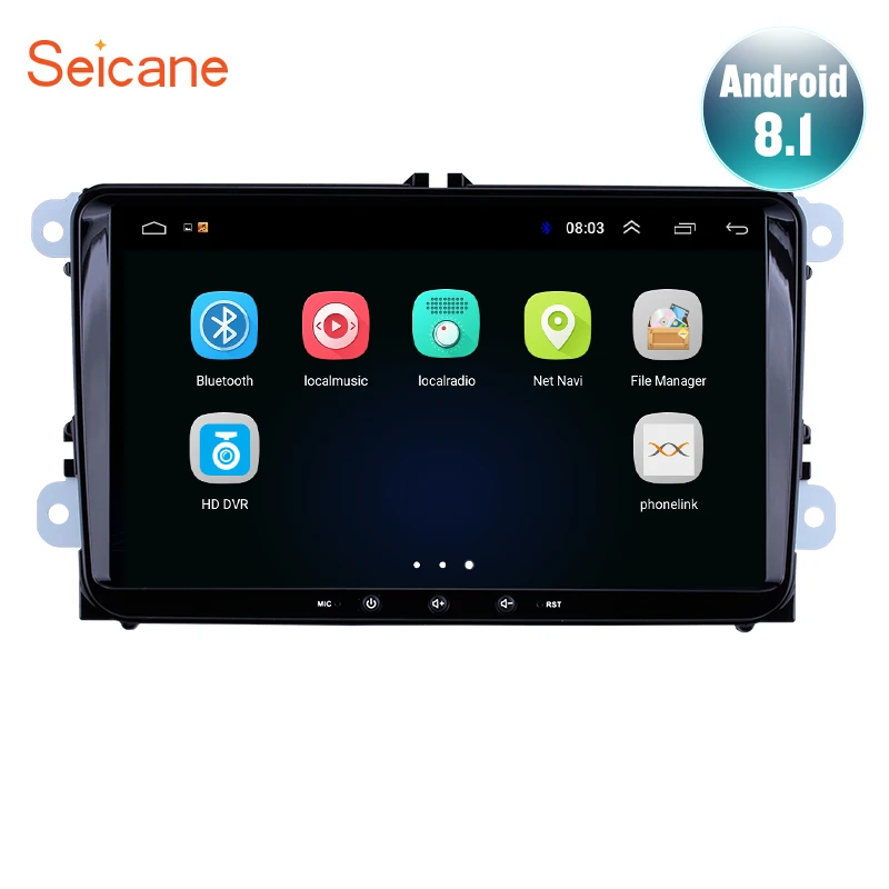 Seicane 9\ Android 8.1 Car GPS Radio Head Unit Multimedia Player For ...