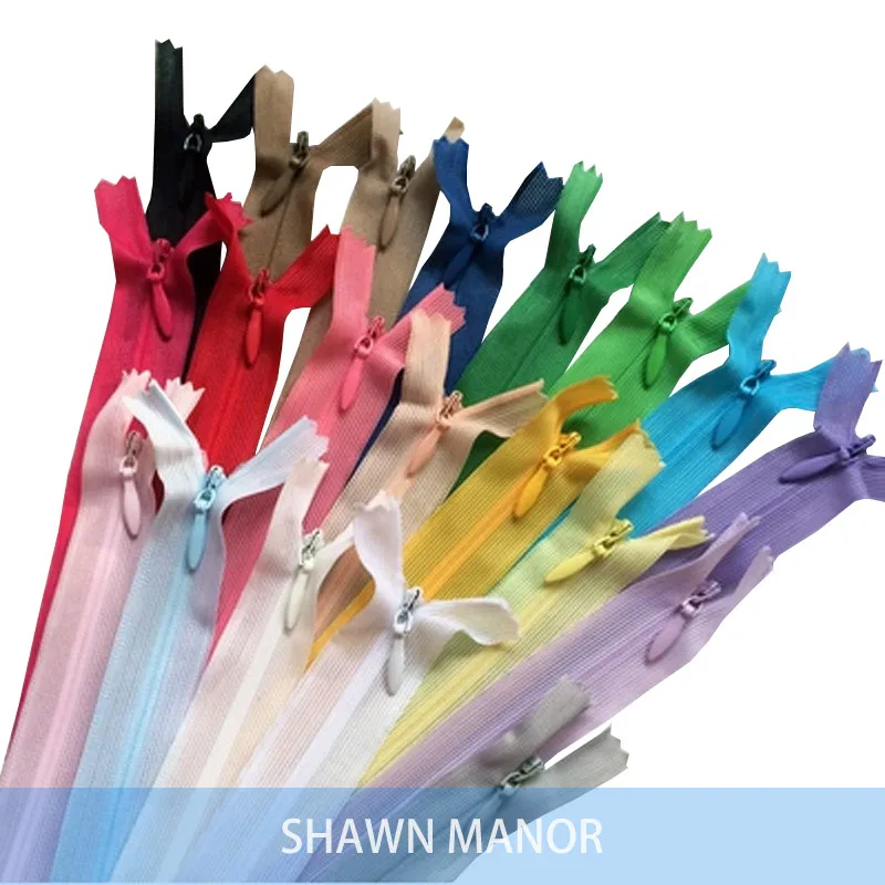 Alipress 40cm Invisible Zippers 50PCS 3# DIY Nylon Coil Zipper For ...