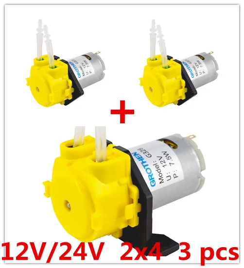 12v24v Dc Dosing Pump Peristaltic Dosing Head With Connector For Arduino Aquarium Lab Analytic 