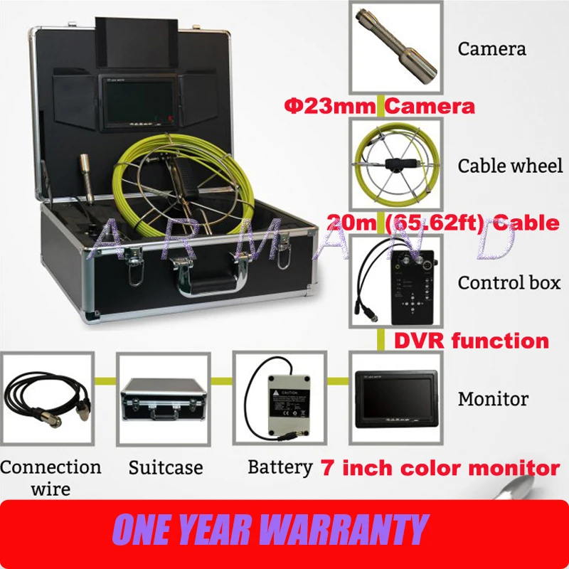 Pipeline video pipe inspection camera 710D sanke detector inspection ...